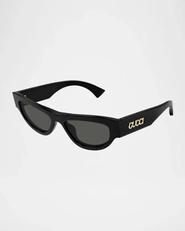 Gucci Logo Acetate Cat-eye Sunglasses