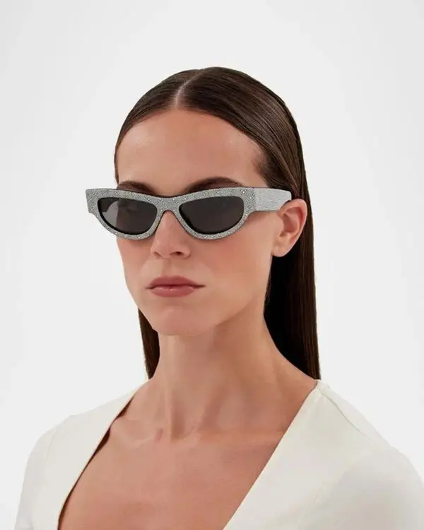Gucci Crystal Cat-eye Sunglasses - Black