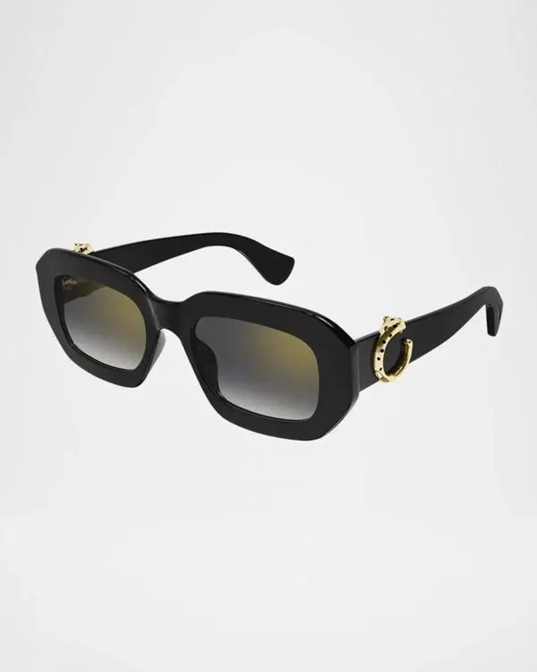 Cartier Acetate Rectangle Sunglasses