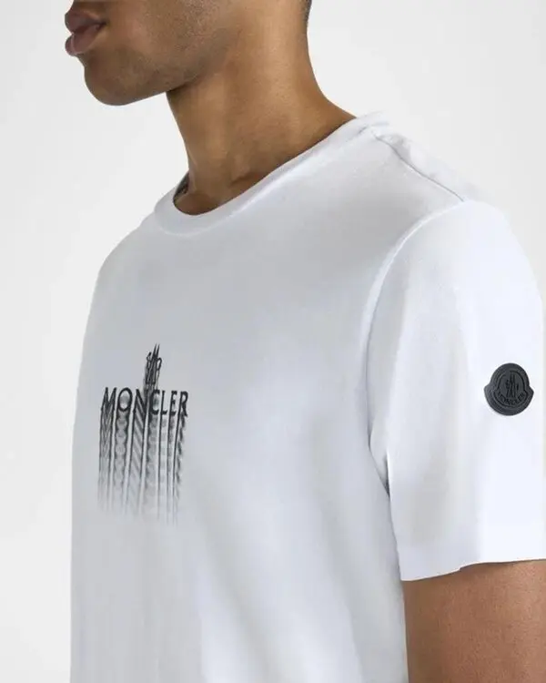 Moncler Apos;s Blurred Logo Crewneck T-shirt