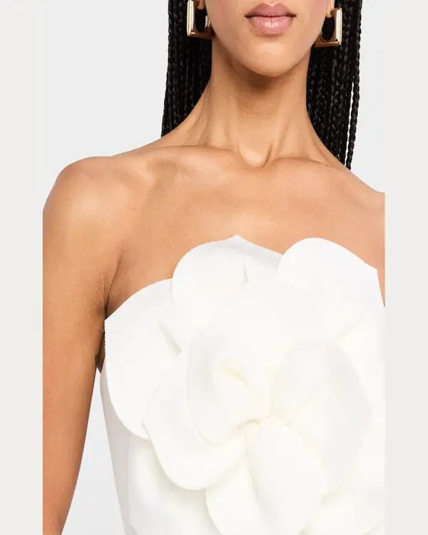 one33 social strapless draped mini dress One33 Social Strapless Shirred Georgette Mini Dress