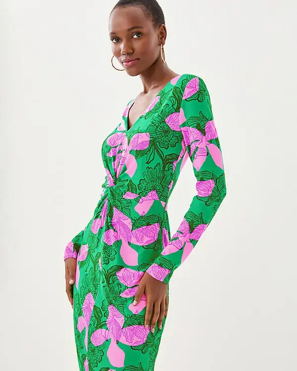lily pulitzer green dress Fate: Just You Wait Teal Blue Satin Wrap Dress – Shop the Mint
