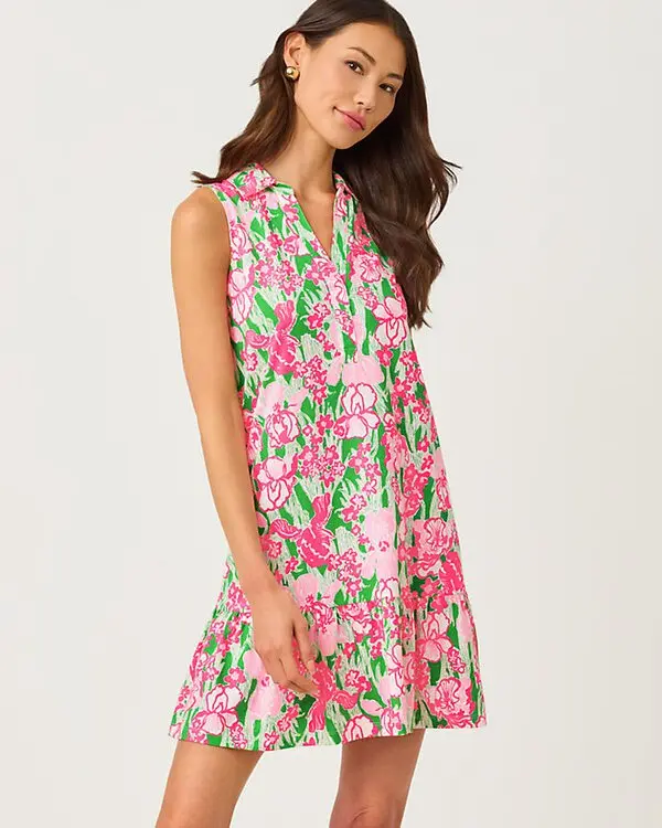 LILLY PULITZER Riegan Shirt Dress - Putting Green Hannah