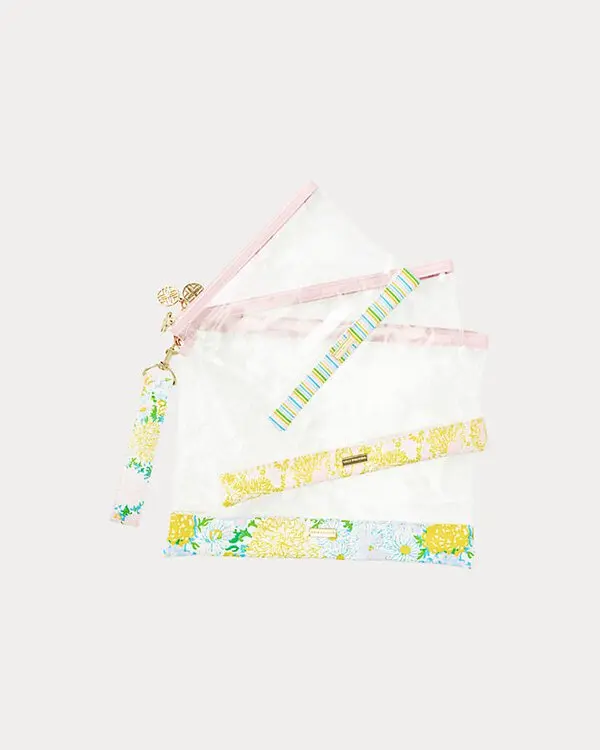 LILLY PULITZER Carryall Trio Pouch Set - Multi Lilly Garden Home