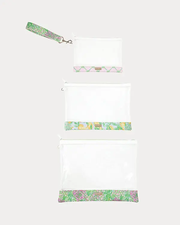 LILLY PULITZER Carryall Trio Pouch Set - Multi
