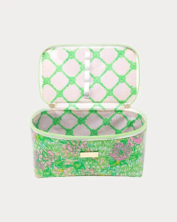 LILLY PULITZER Printed Vanity Case - Fauna Green Lime Feeling Good Accessories Small
