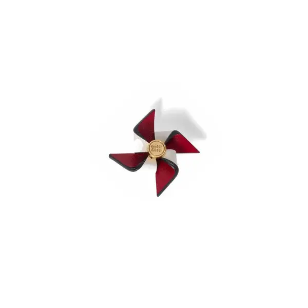 Miu Miu Leather Brooch - Red/white