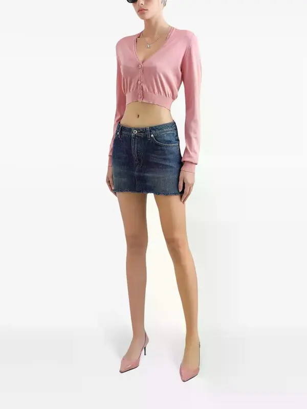 Dolce & Gabbana Lace-trim Cropped Cardigan