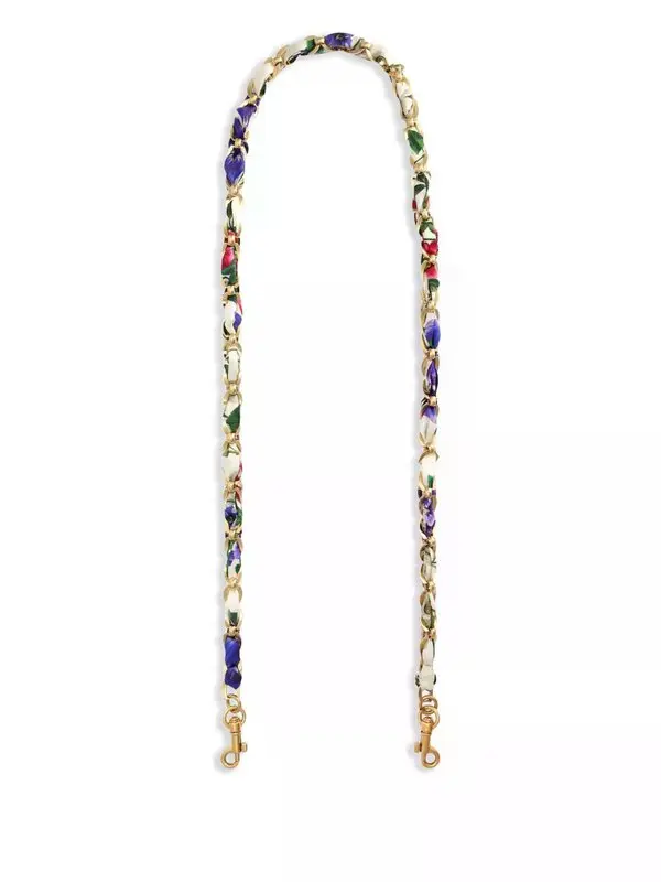 Dolce & Gabbana Floral-print Bag Strap - Gold