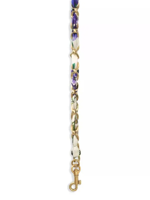 Dolce & Gabbana Floral-print Bag Strap - Gold