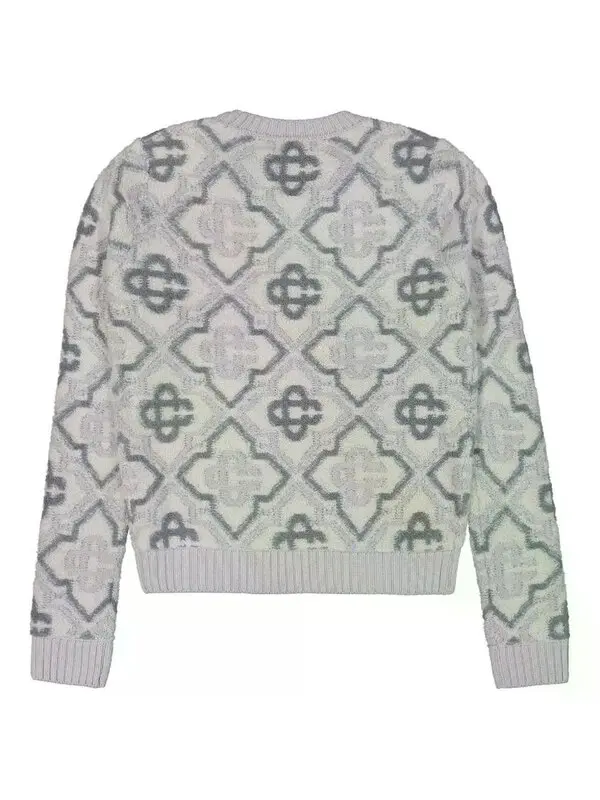 Casablanca Monogram-pattern Jumper - Grey