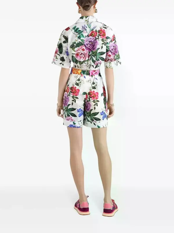Dolce & Gabbana Floral-print Shorts - White