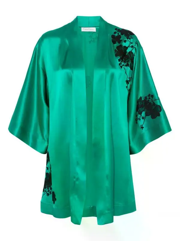 Carine Gilson Lace-detailed Robe - Green