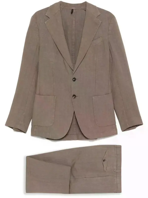 DELL'OGLIO Single-breasted Suit - Brown