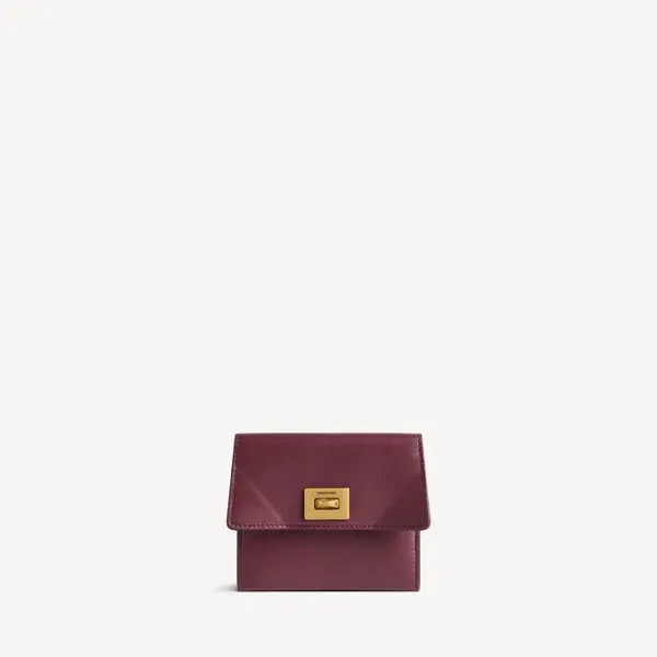 Balenciaga Rodeo Card Holder With Flap - Red