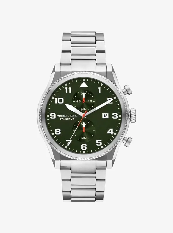 Michael Kors Panorama Chronograph Watch - Silver