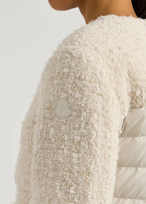 Moncler Dauphin Tweed And Shell Jacket - Beige