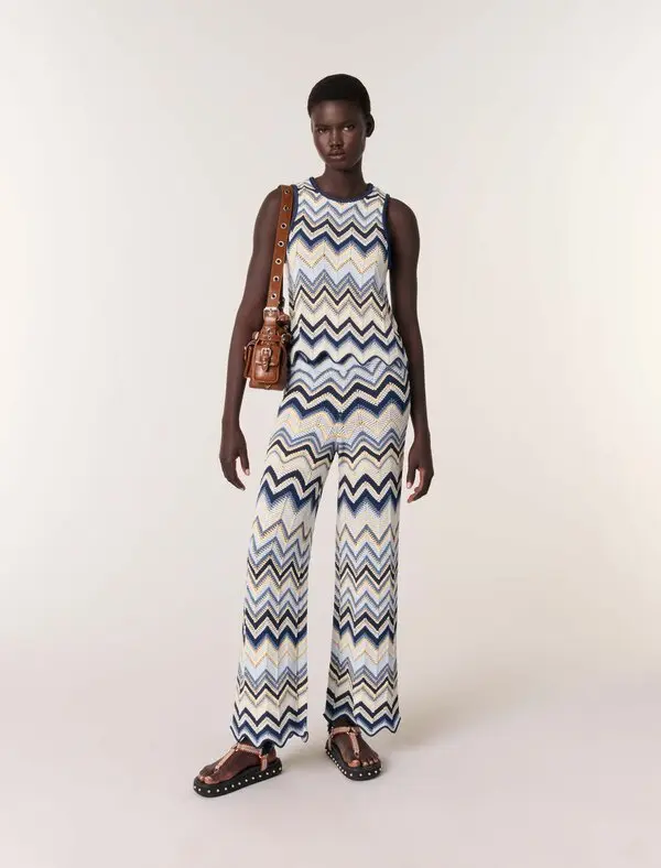 Maje Viscose Crochet Trousers