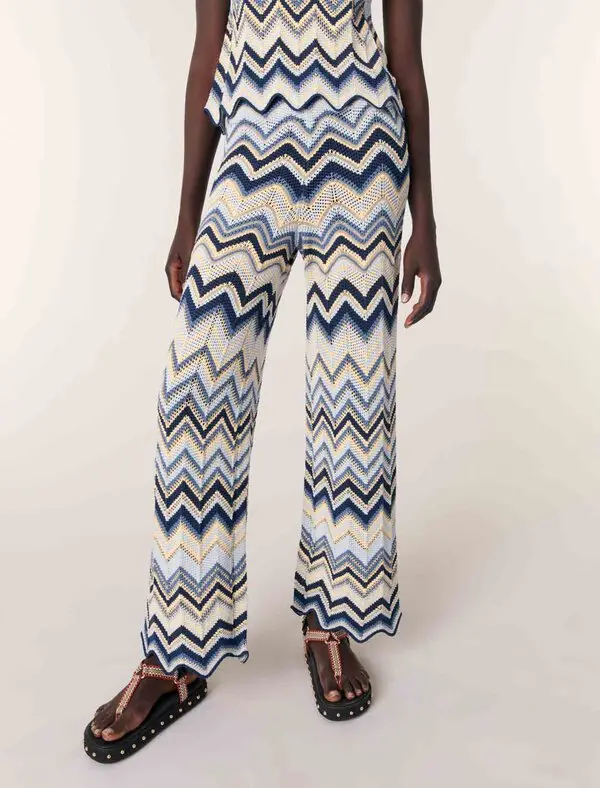 Maje Viscose Crochet Trousers