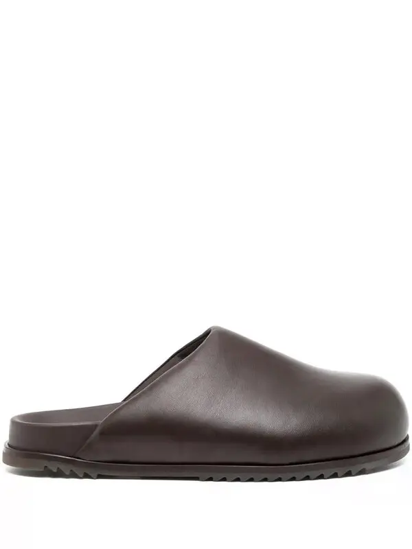 Rick Owens Round Toe Mules - Brown