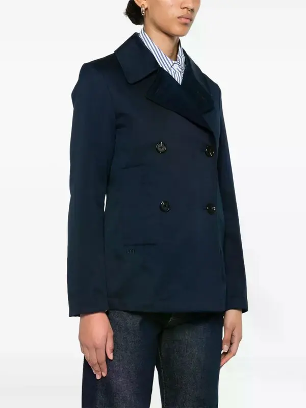 Add Double-Breasted Jacket In Blue - 49% Off | Editorialist