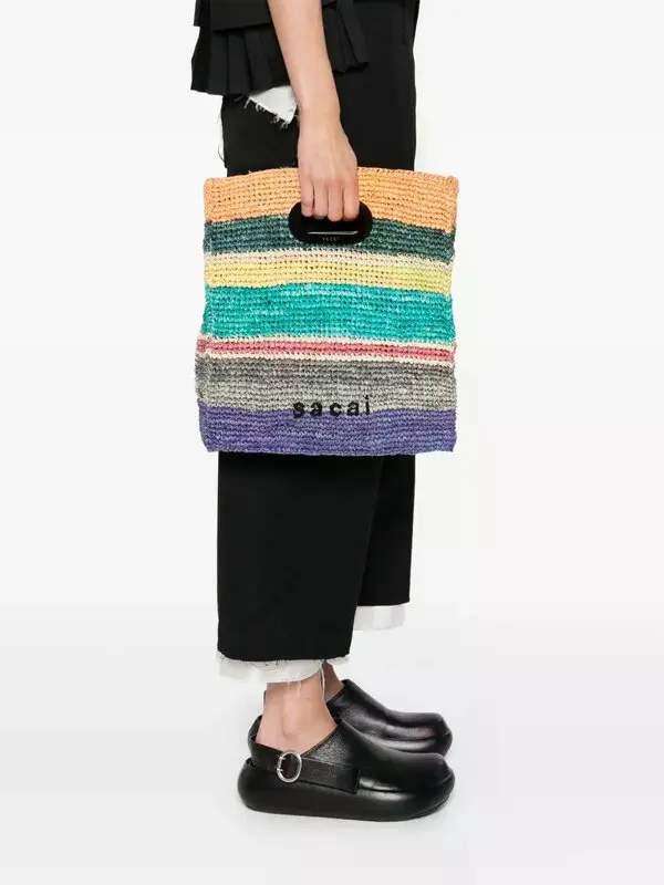 Sacai Medium Shopper Tote Bag - Green
