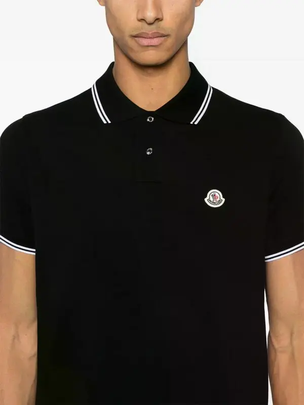 Moncler Logo-patch Cotton Polo Shirt