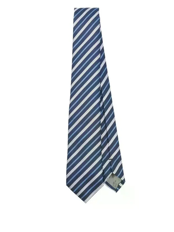 Emporio Armani Striped Neck Tie - Blue