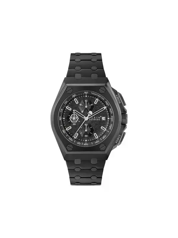 Philipp Plein 44mm Chronograph Watch - Black