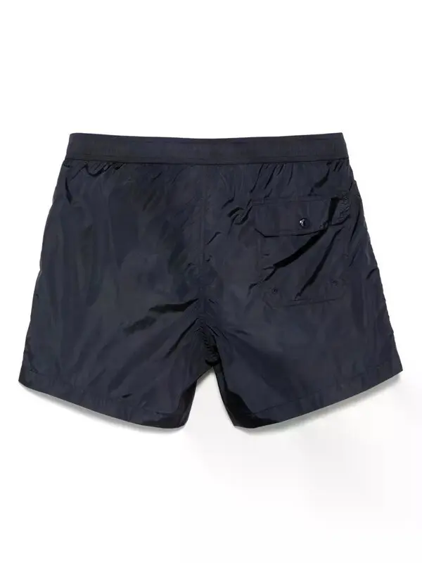 Moncler Striped-detail Swim Shorts - Blue