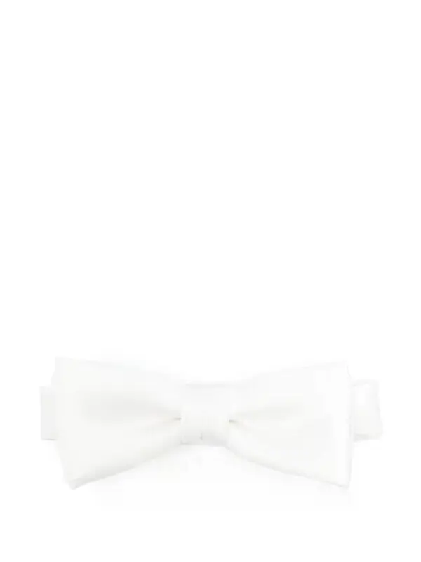 Junya Watanabe Satin Bow Tie - White