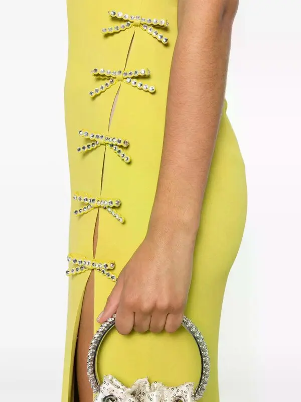 Elie Saab Bow-detail Gown - Green