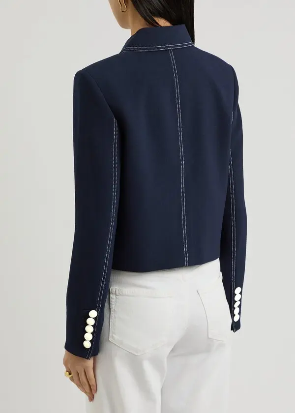 Veronica Beard Constantine Woven Jacket - Navy