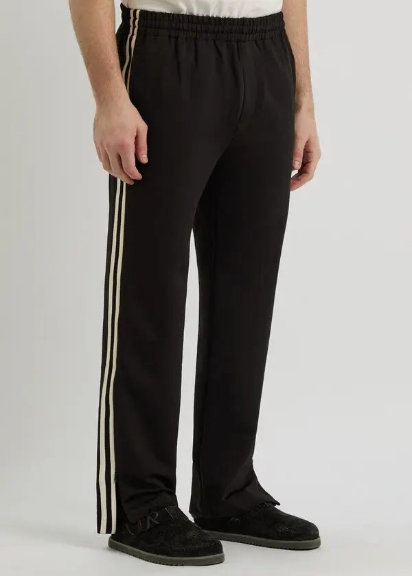 REPRESENT Striped Stretch-jersey Track Pants - Black