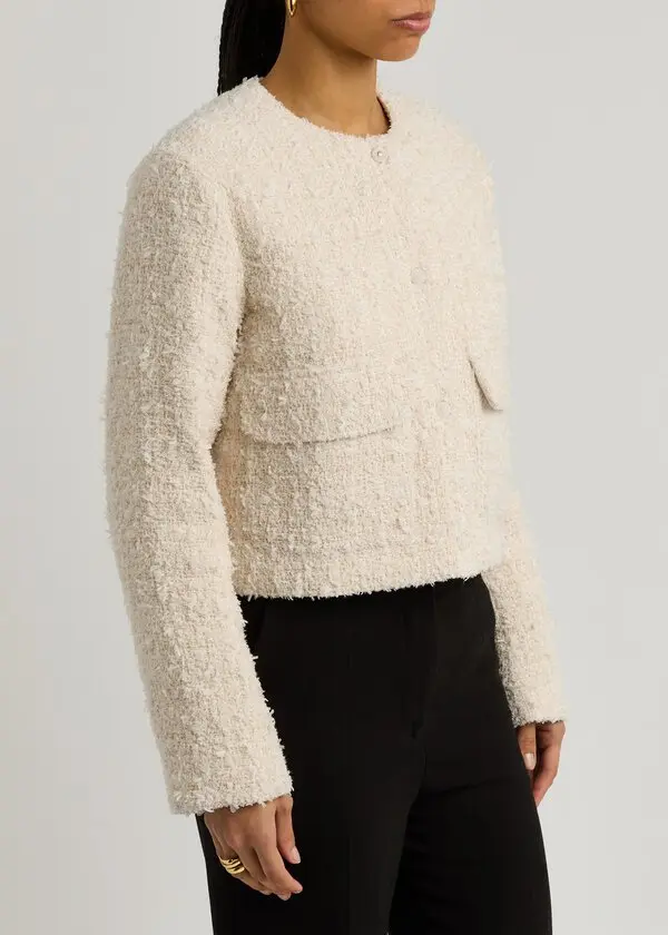 Moncler Dauphin Logo Tweed Jacket - Beige