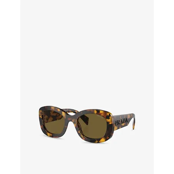 Prada Butterfly-frame Acetate Sunglasses - Yellow