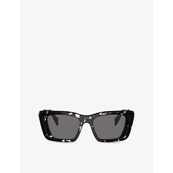 Prada Pr 08ys Butterfly-frame Sunglasses - Black