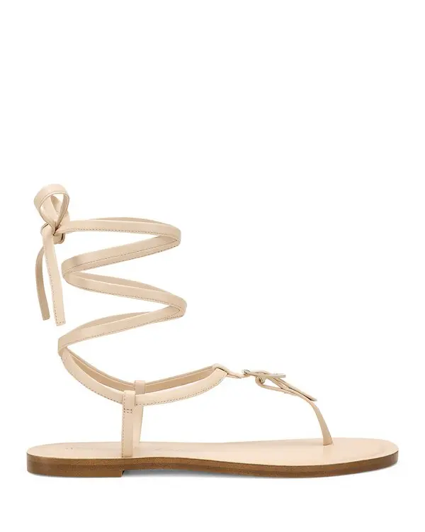STUART WEITZMAN Georgie Lace-up Sandals - Barely Beige