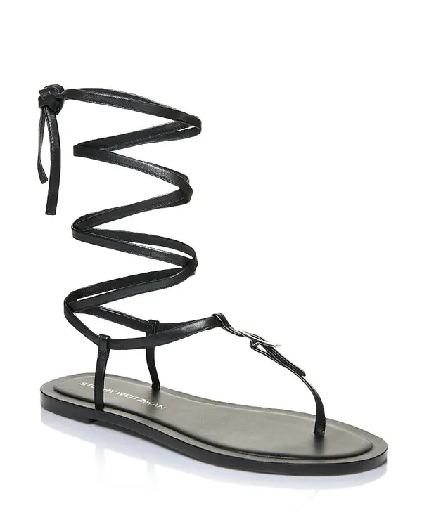 STUART WEITZMAN Georgie Lace-up Sandals - Black