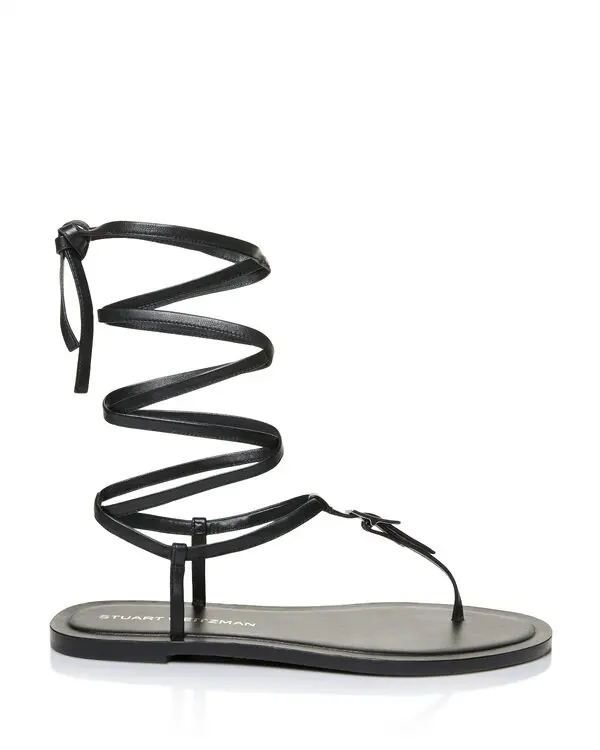STUART WEITZMAN Georgie Lace-up Sandals - Black