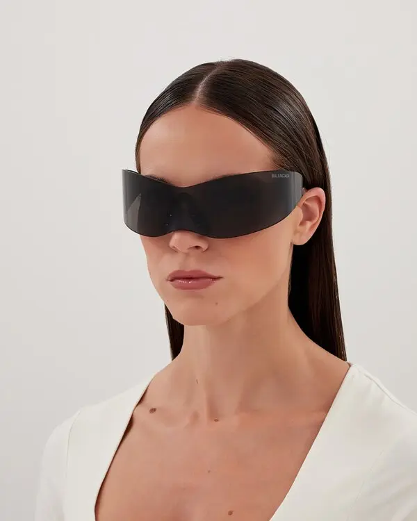 Balenciaga 99mm Panther Mask Sunglasses In Gray - 40% Off
