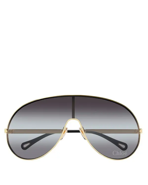 Chloé Aly Mask 99mm Sunglasses - Gold