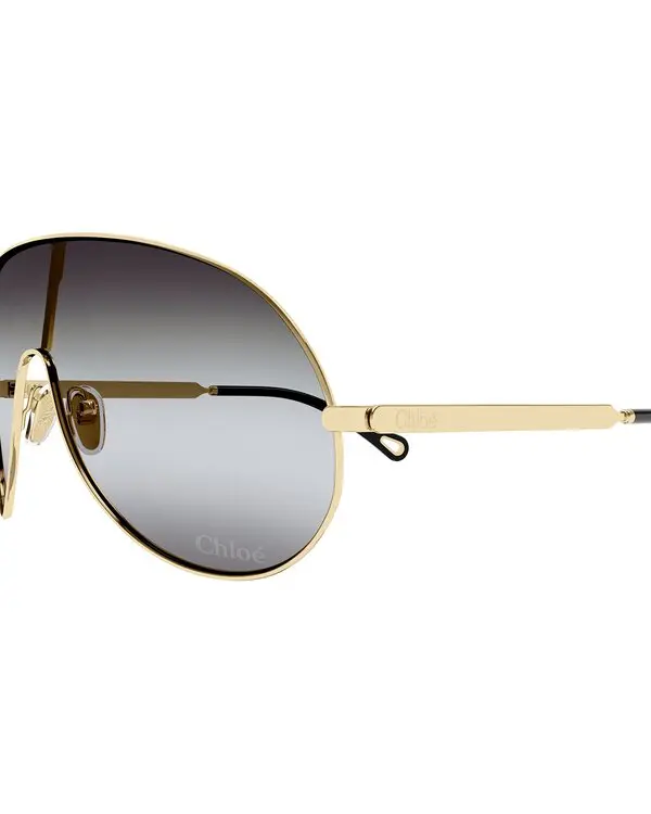 Chloé Aly Mask 99mm Sunglasses - Gold