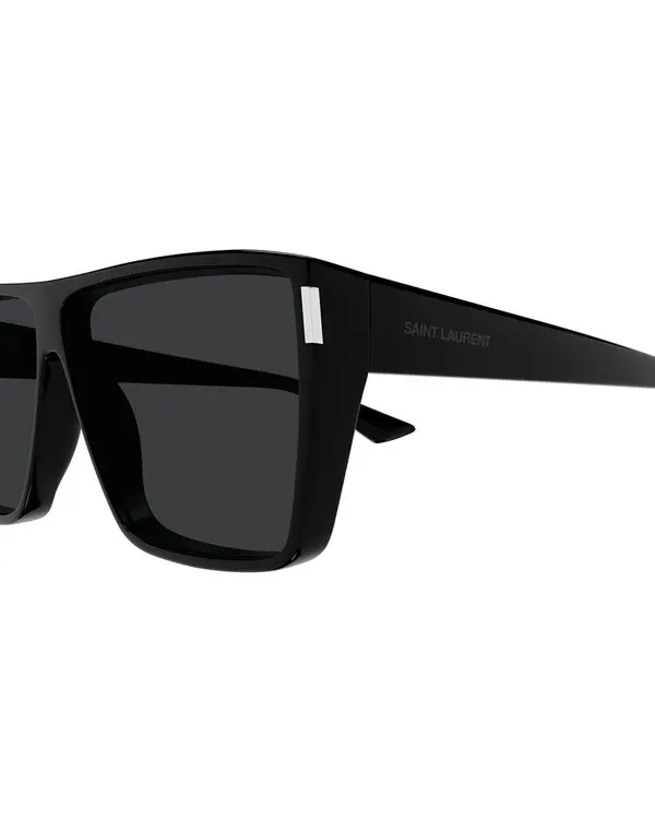 Saint Laurent Square Sunglasses, 64mm - Black | Editorialist