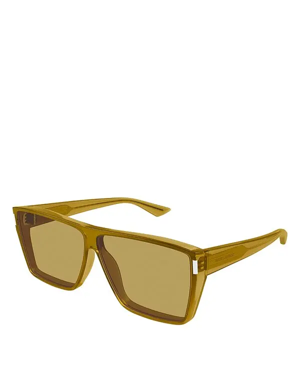 Saint Laurent Square Sunglasses, 64mm - Brown