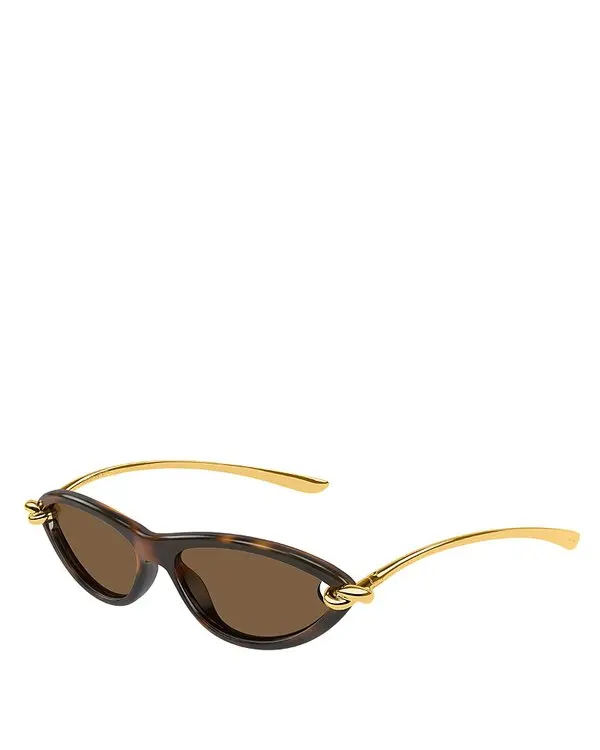 Bottega Veneta Knot Cat Eye Sunglasses 56mm - Avana