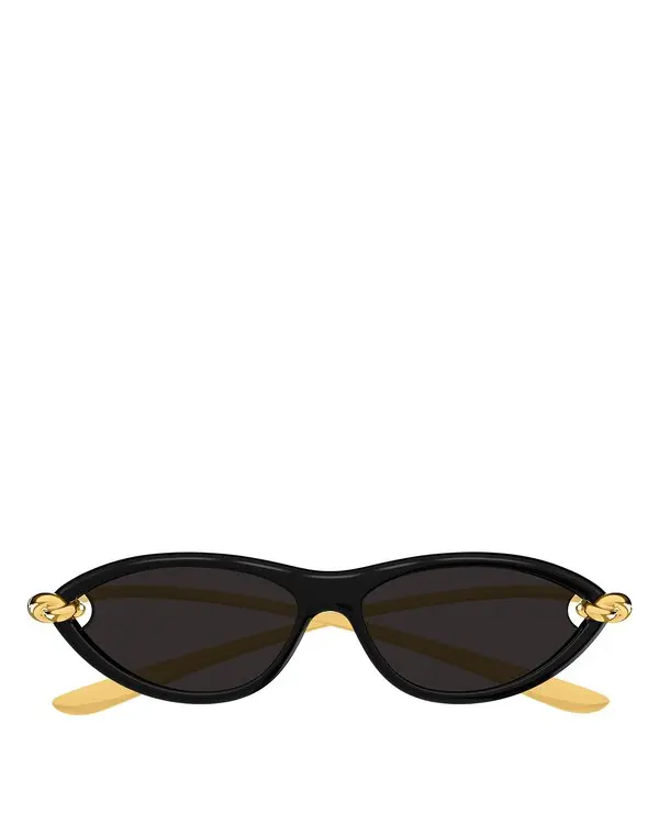 Bottega Veneta Knot Cat Eye Sunglasses, 56mm - Black