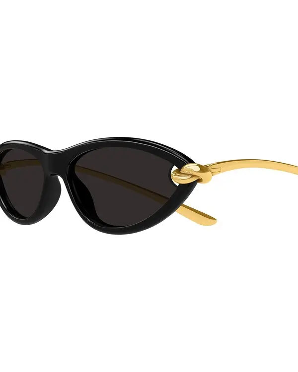 Bottega Veneta Knot Cat Eye Sunglasses, 56mm - Black
