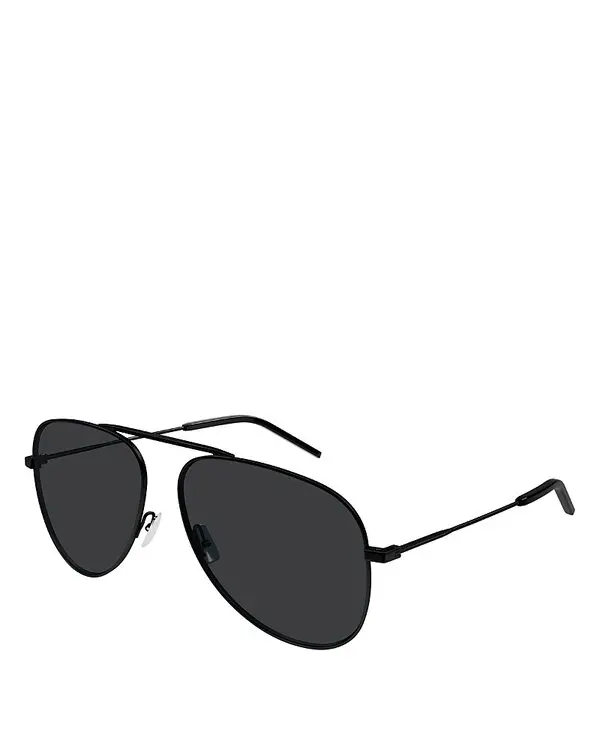 Saint Laurent Pilot Sunglasses, 59mm - Black
