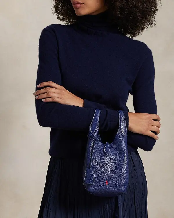 Polo Ralph Lauren Polo Play Leather Tote & Crossbody - Ink